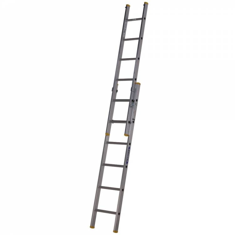 Werner 1.85m BOX SECTION D RUNG DOUBLE EXTENSION LADDER 7221818 ...